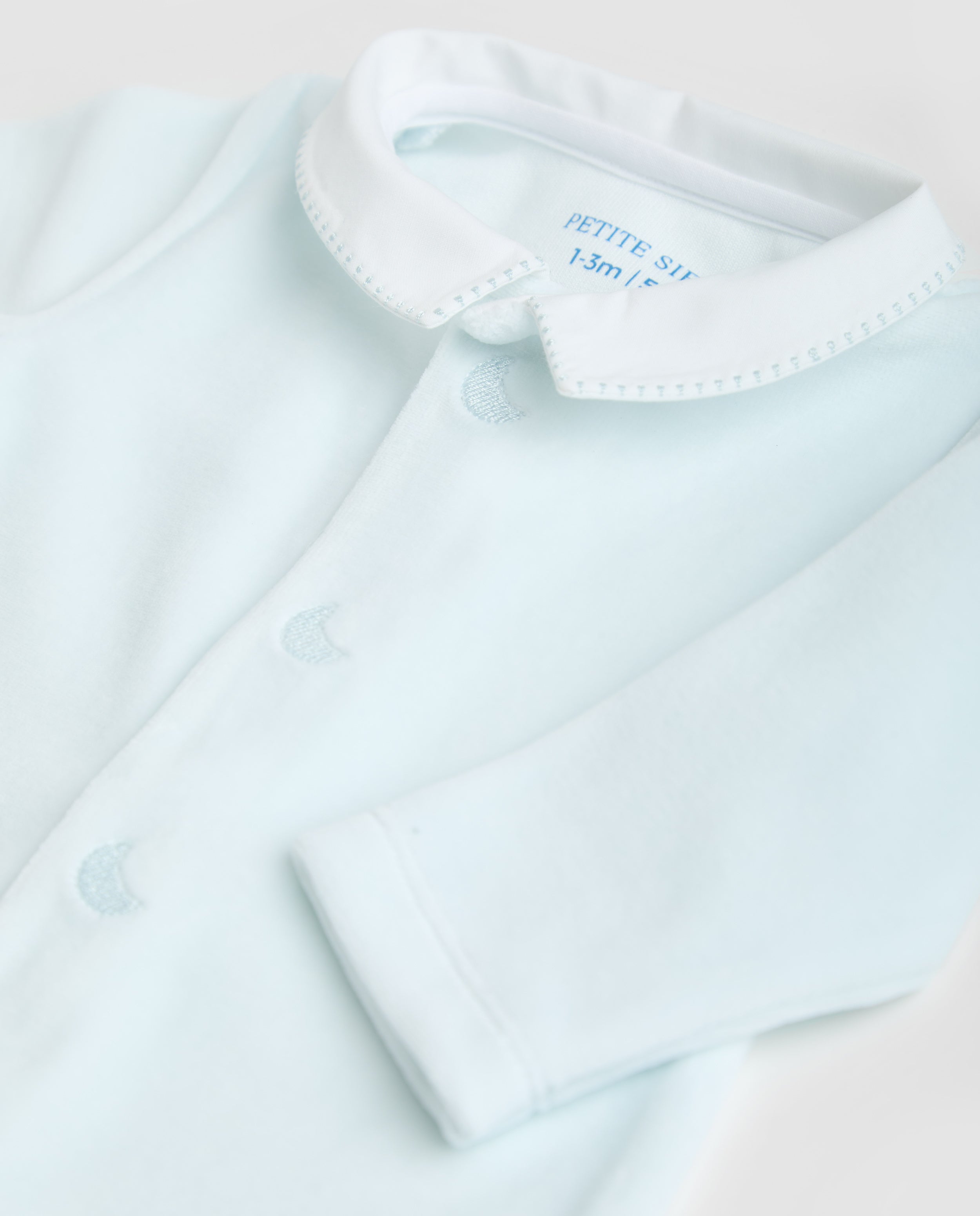 Blue Velour Baby Pajamas – Petite Siesta